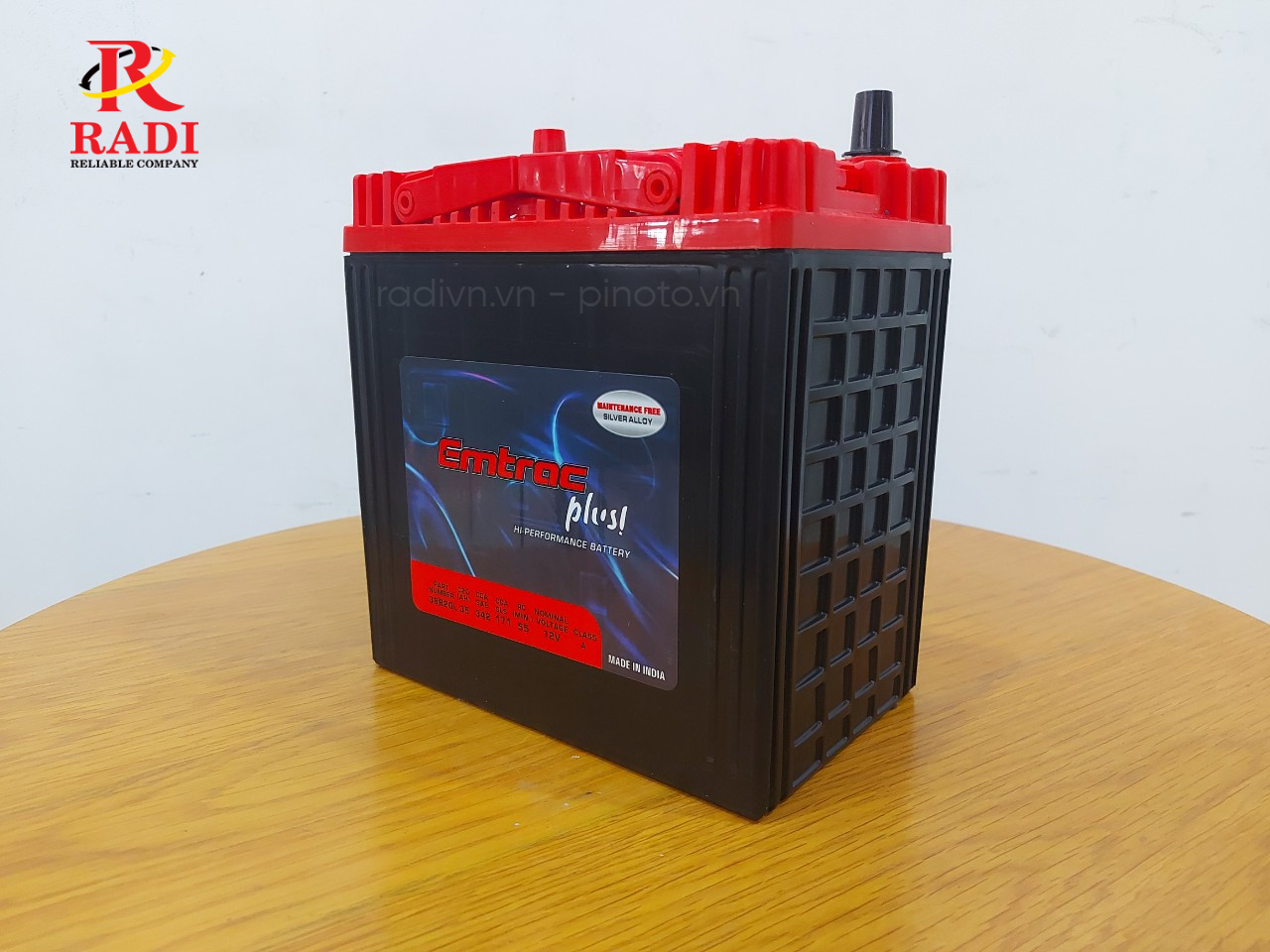 ẮC QUY EMTRAC PLUS 38B20L (12V - 38AH) CHÍNH HÃNG, GIÁ TỐT - RADI VN